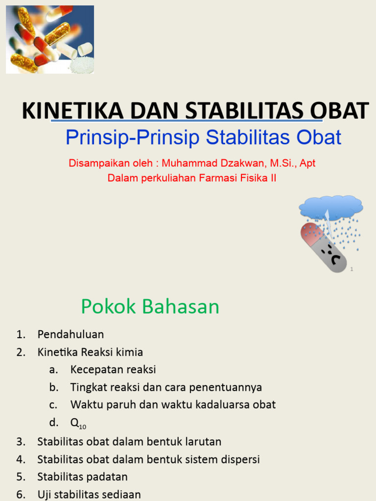Kinetika Dan Stabilitas Obat | PDF | Sains & Matematika