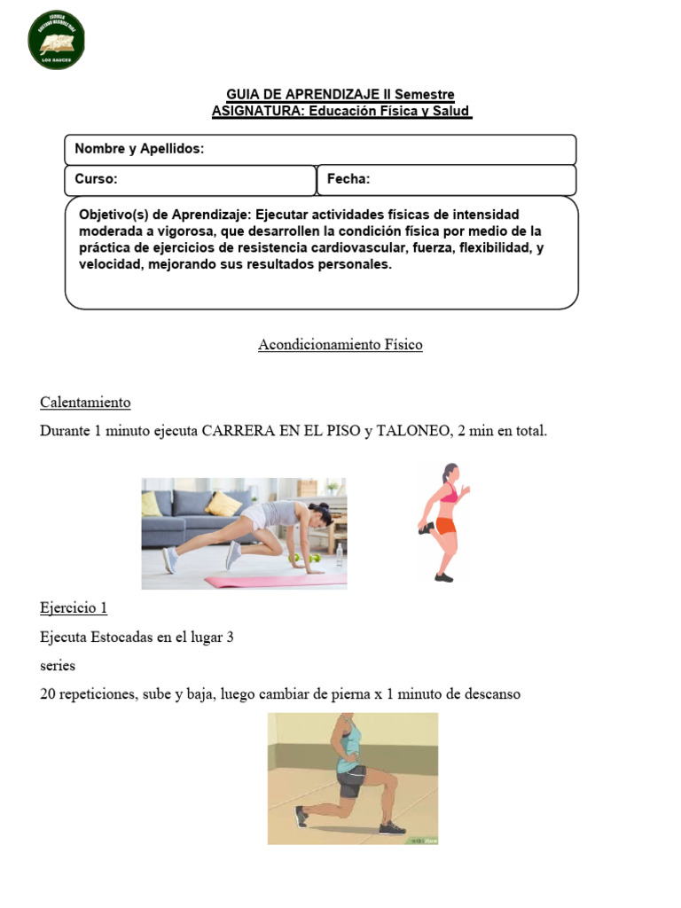 Guia-3 - II Sem Ed.-Fisica | PDF | Aptitud física | Ejercicio físico