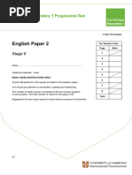 Stage 9 2020 Paper With Answers | PDF | Linguistics