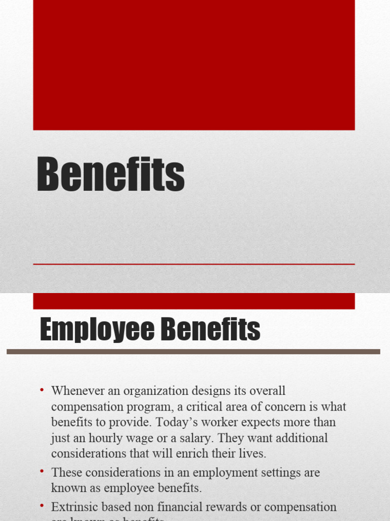 Benefits | PDF | Welfare | Employee Benefits