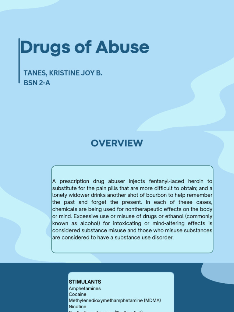 Overview of Substance Abuse Disorders | PDF
