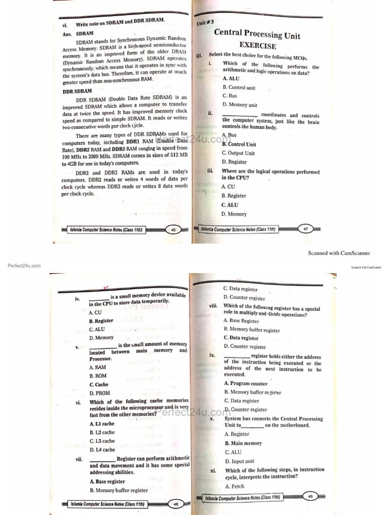 1st Year Computer Science Notes Cha 3 | PDF