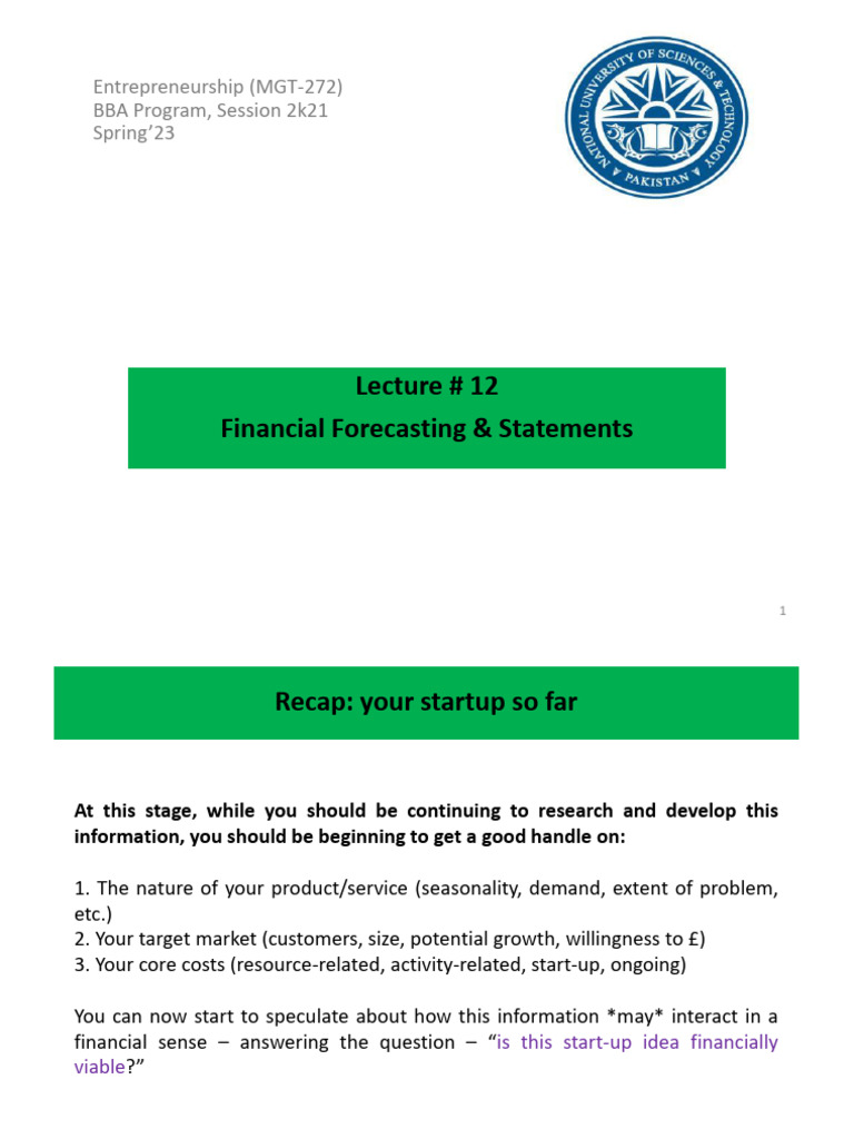 Wk15-Financial Forecasting | PDF