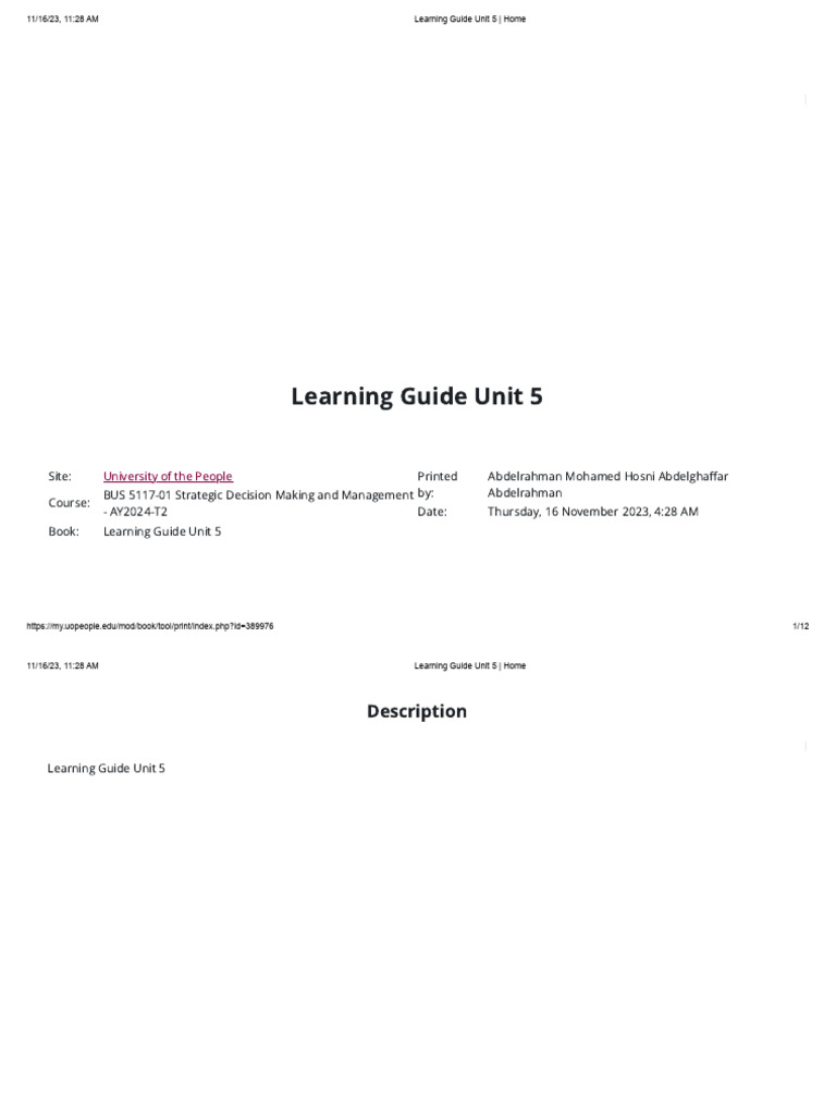 Strategic Decision Making Guide | PDF | Strategic Management | Cognition