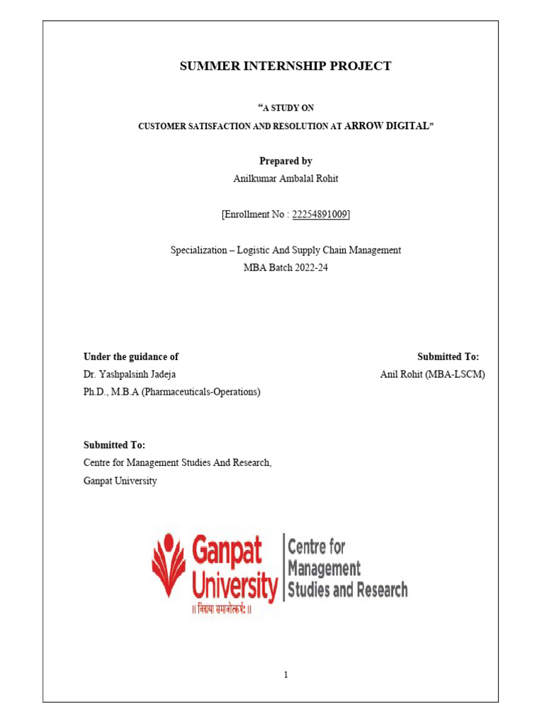 Anil Sip Report 2 | PDF | Sampling (Statistics) | Printer (Computing)