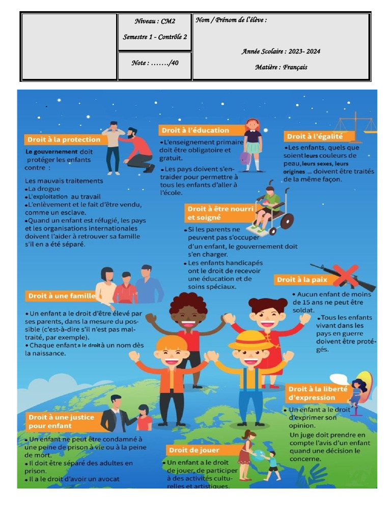 Contrôle N 2 CM2 | PDF | Langues | Études des langues étrangères