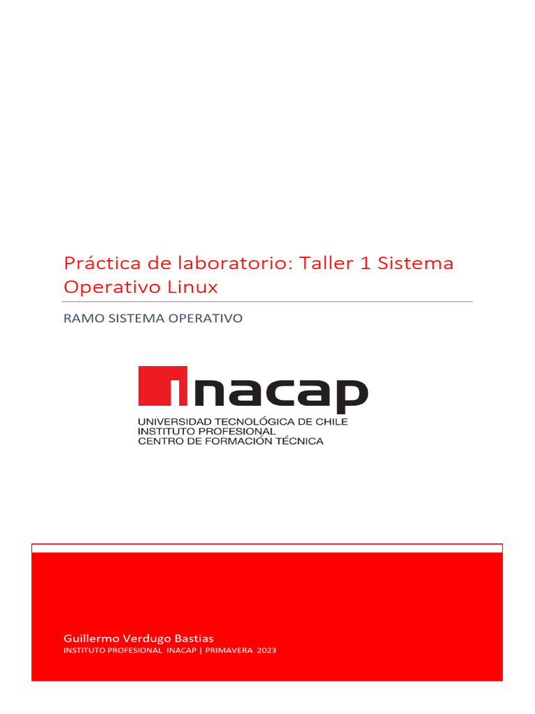 Taller Practico N°1 Sistema Operativo Linux-cuenta Red Hat | PDF | sombrero rojo | Contraseña