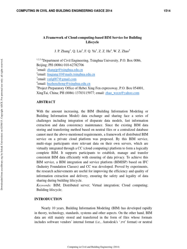 04 - A Framework of Cloud-Computing-Based BIM Service For Building ... 04 - A Framework of Cloud-Computing-Based BIM Service For Building ...
