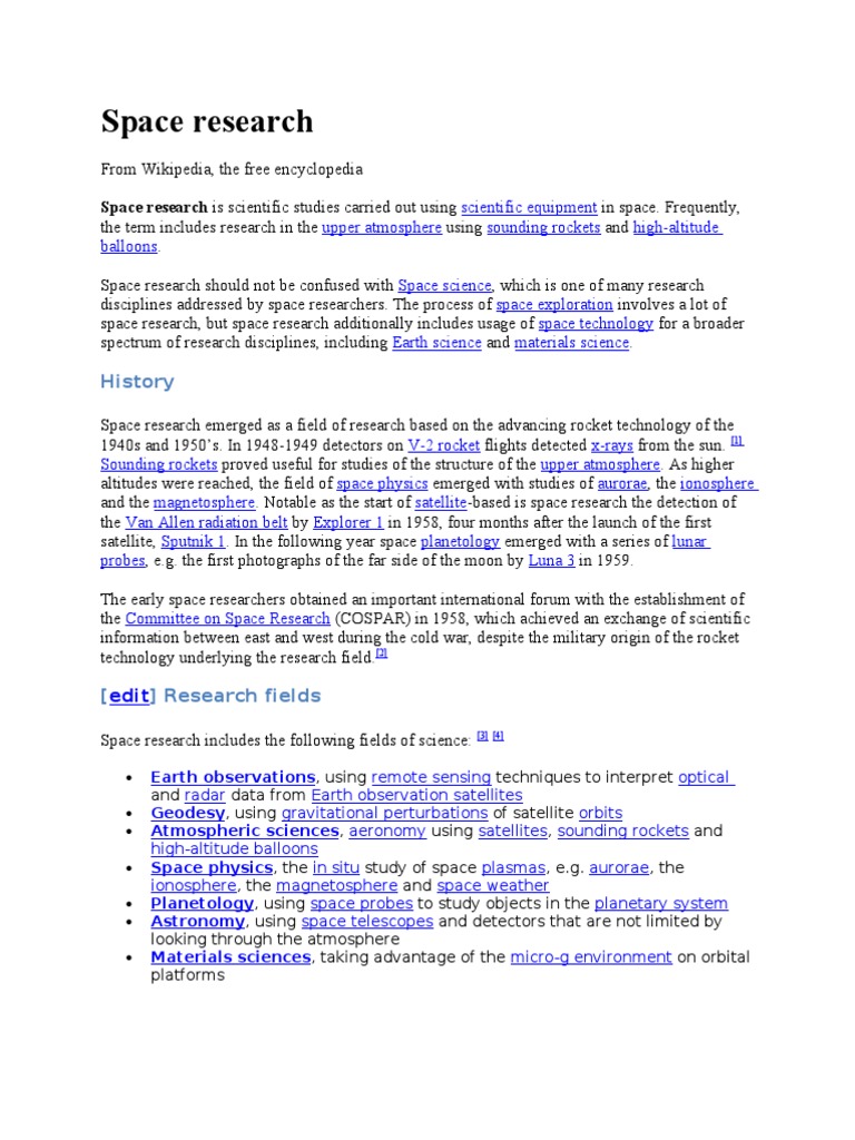 Space Research | PDF | Pluto | Space Exploration