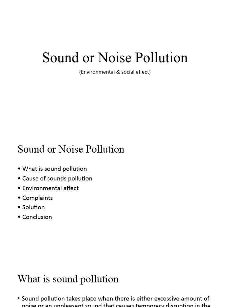 Sound or Noise Pollution 1 | PDF | Pollution | Truck