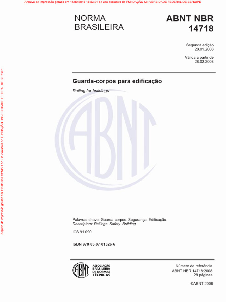 Abnt NBR 14718-08 - 1 - 20 | PDF | Acessibilidade | Construção