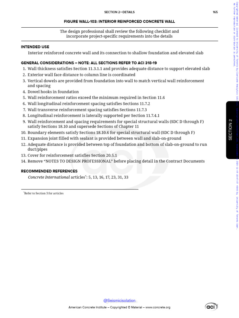 INTERIOR REINFORCED CONCRETE WALL | PDF