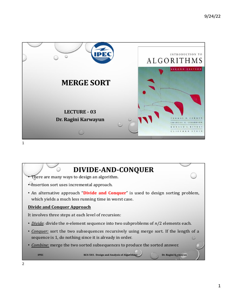 Lecture 04 Daa | PDF | Algorithms And Data Structures | Computing