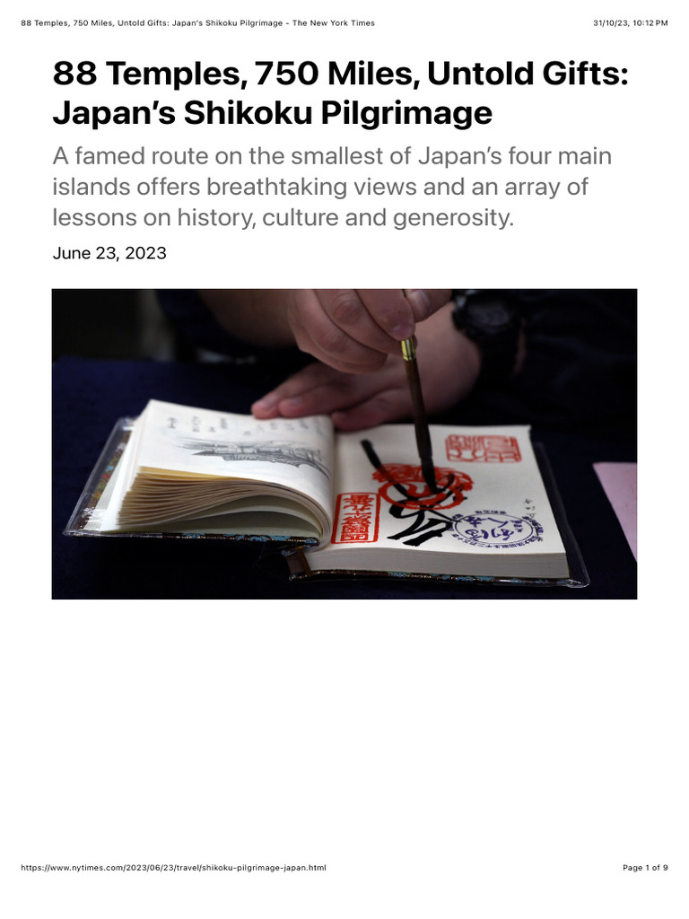 88 Temples, 750 Miles, Untold Gifts: Japan's Shikoku Pilgrimage - The ...