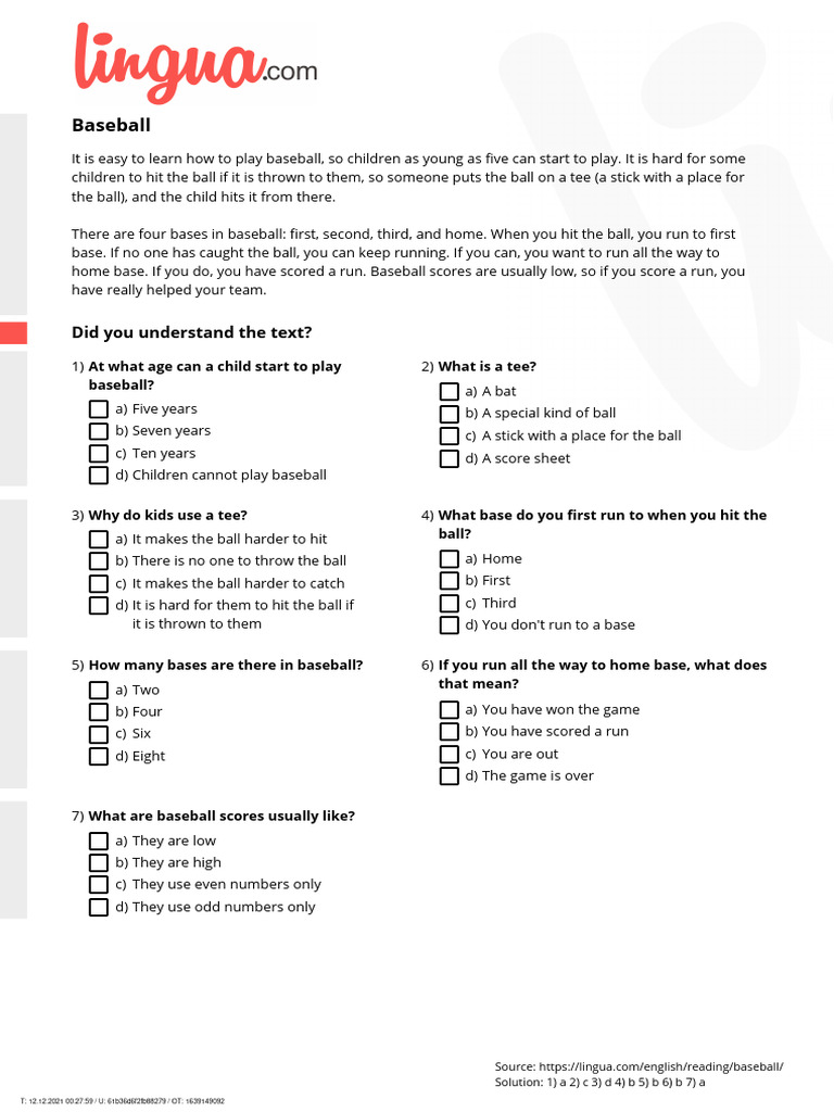 Text A2 - Baseball | PDF