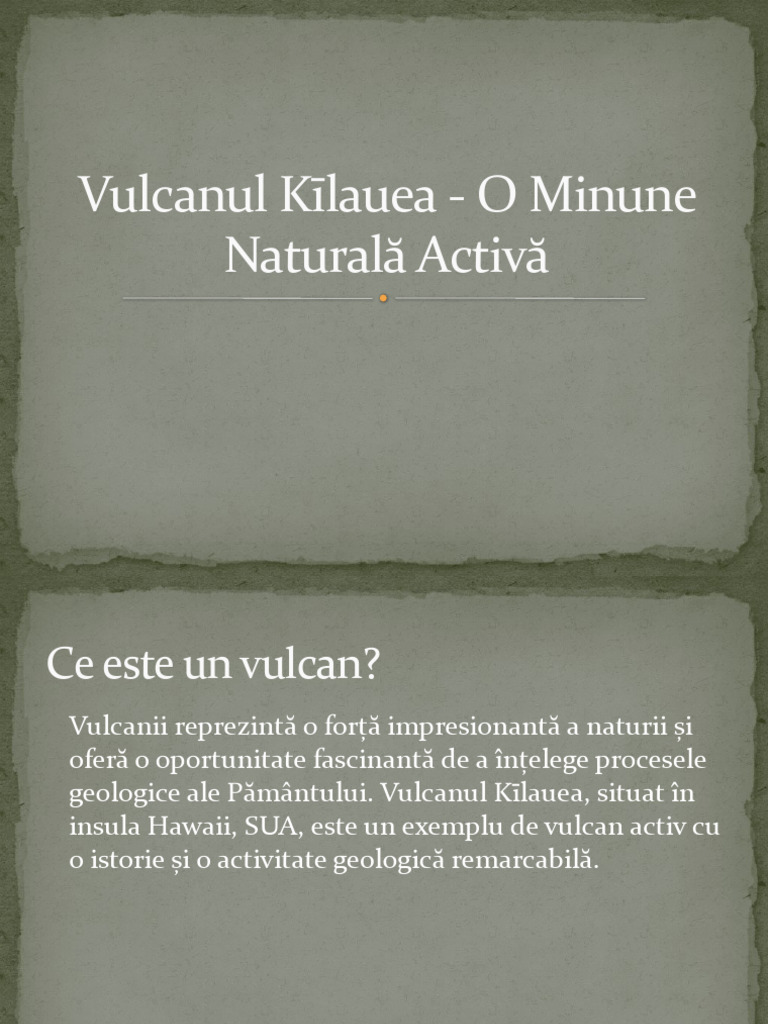 Vulcanul Kilauea - O Minune Naturala Activa | PDF