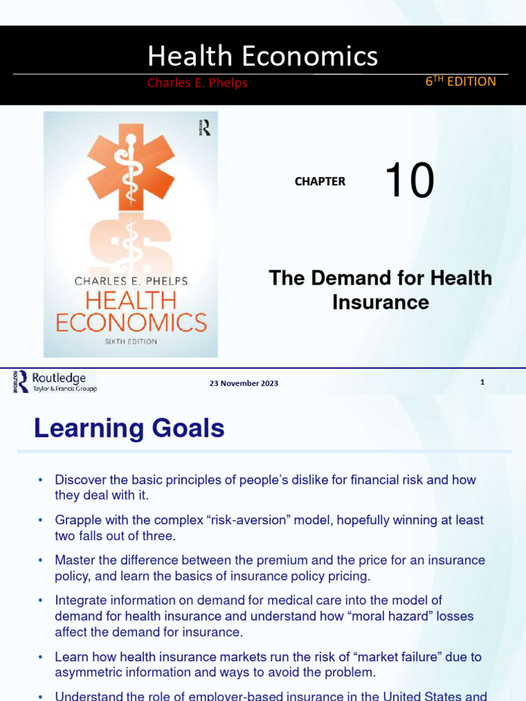 Chapter 6 Health | PDF | Insurance | Demand