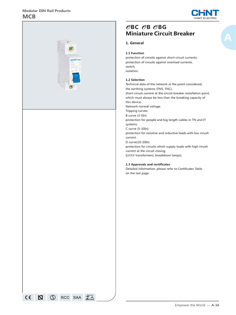 Chint Eb NBH8 NBH8LE Datasheet | PDF | Building Engineering | Power Engineering