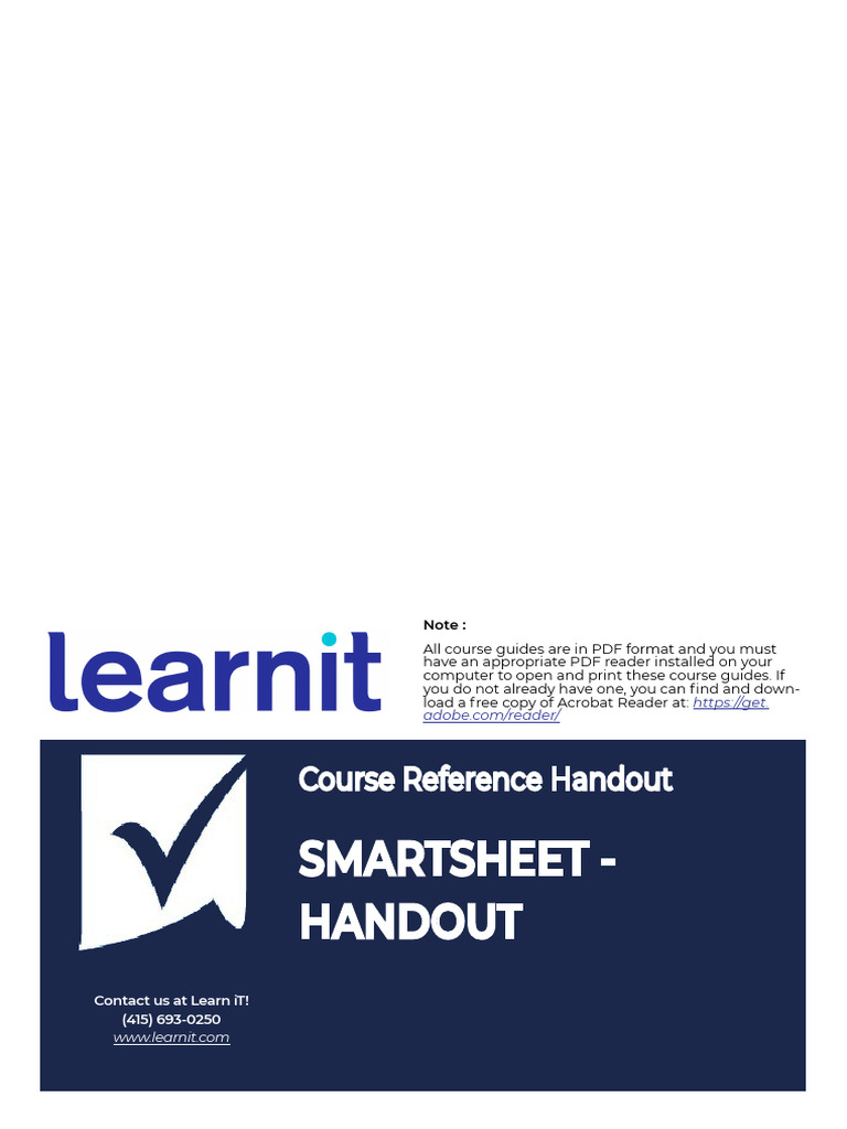 SmartSheet Handout v0 | PDF