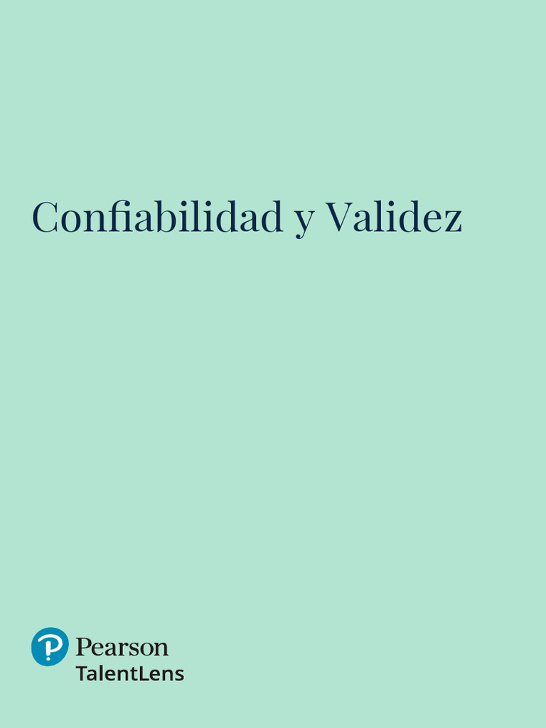 Confiabilidad-y-Validez | PDF | Validez (Estadísticas) | Psicometría