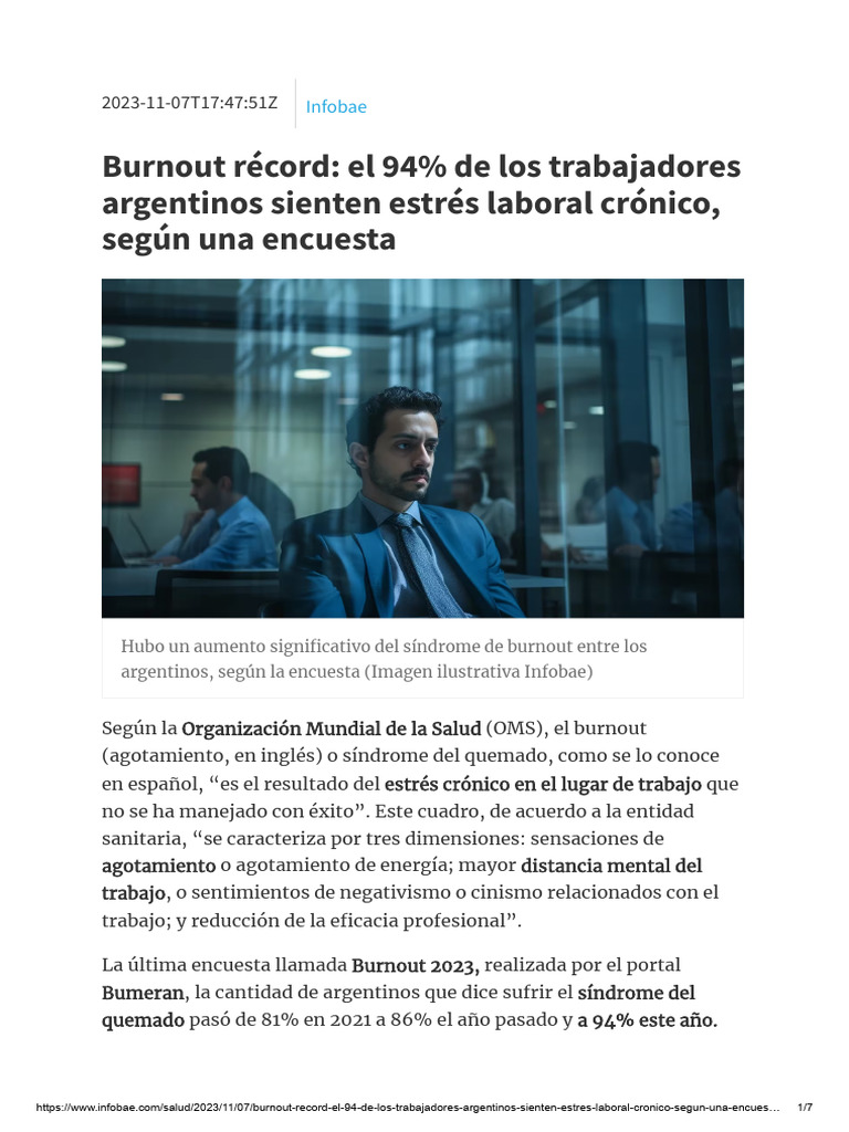Burnout Récord - El 94% de Los Trabajadores Argentinos Sienten Estrés ... Burnout Récord - El 94% de Los Trabajadores Argentinos Sienten Estrés ...