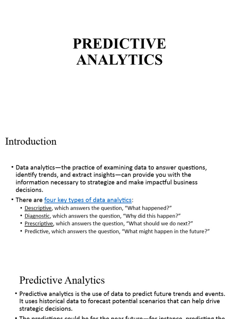Q-3-Q-4 - PREDICTIVE ANALYTICS For Class | PDF | Predictive Analytics ...