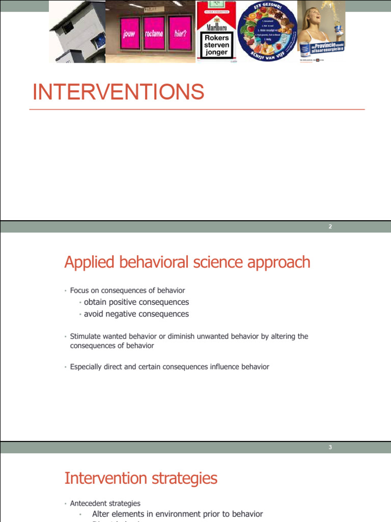 Lecture Interventions 2020 2021 | PDF | Behavior | Psychological Concepts