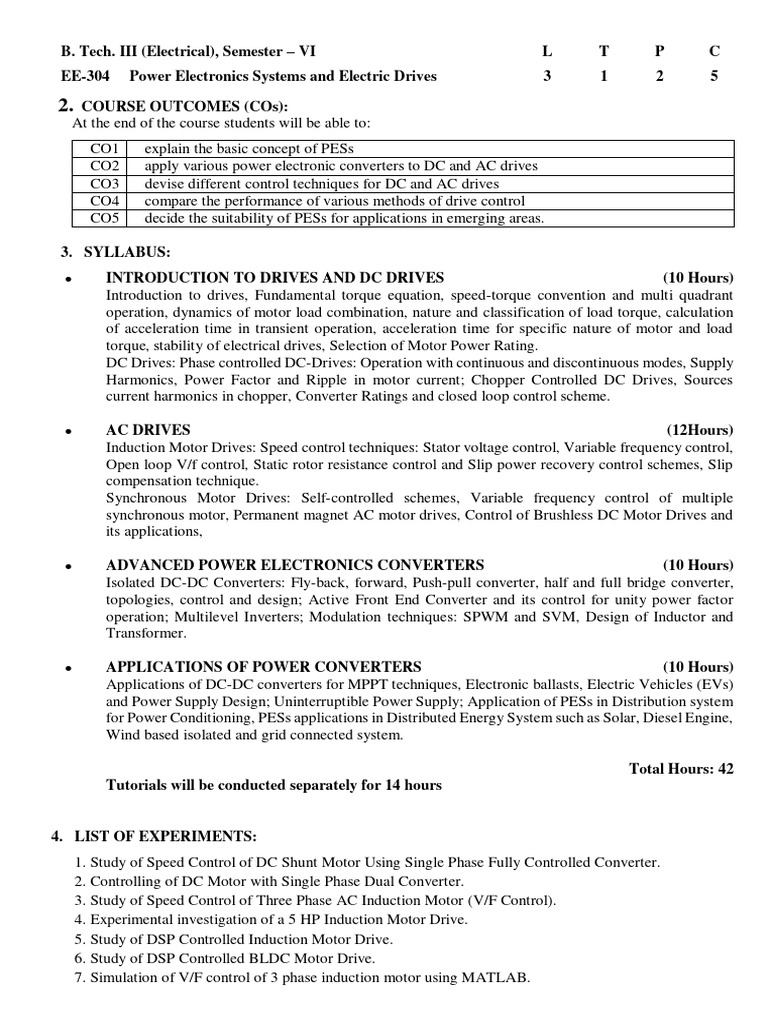 B Tech (EE) Sem | PDF | Electric Motor | Power Station