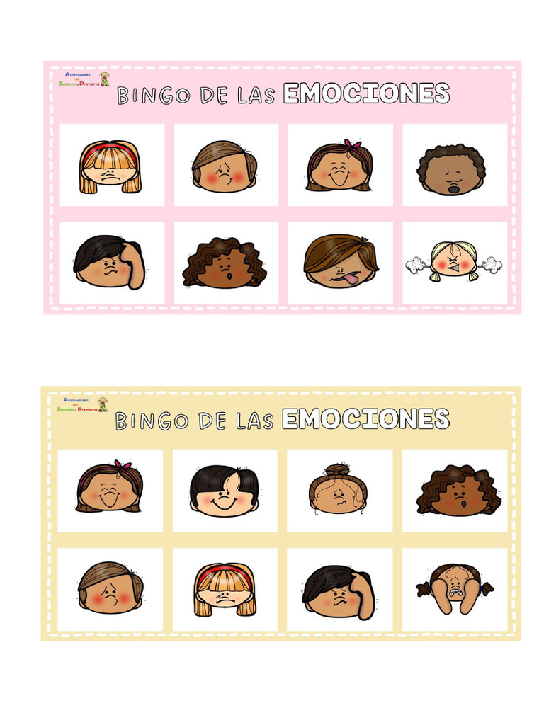 bingo emociones | PDF