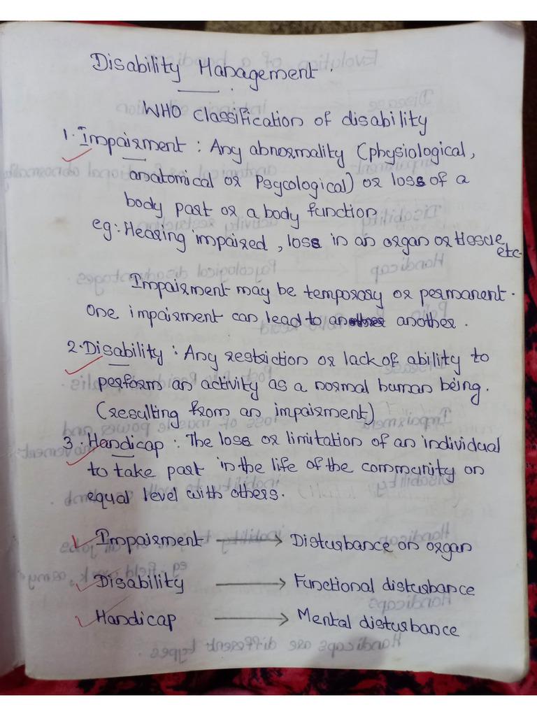 Trvndrm. Disability Notes | PDF