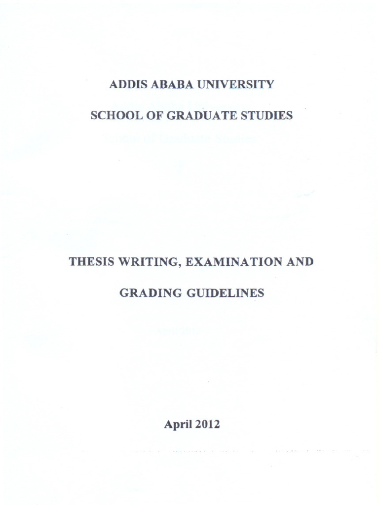 AAU Thesis Writing and Evaluation Guideline-5 | PDF