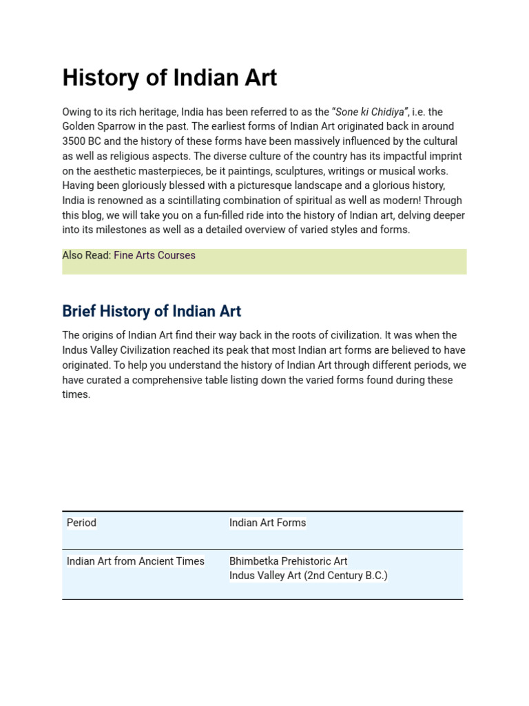 History of Indian Art | PDF