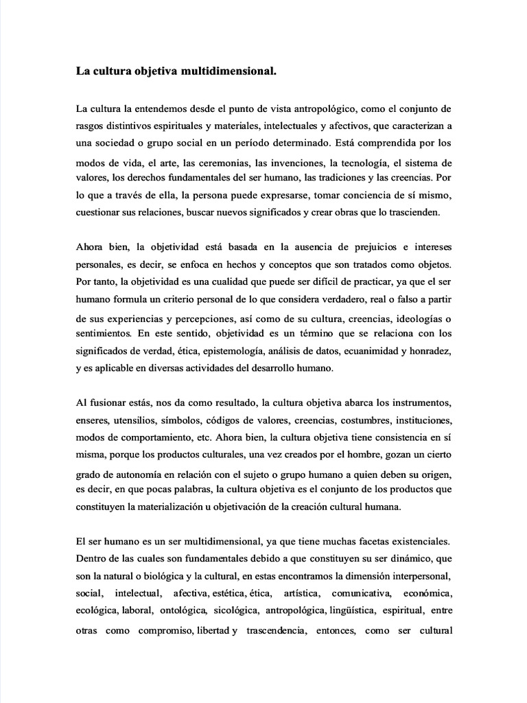 Obj 5 Cultura Objetiva Multidimensional | PDF Obj 5 Cultura Objetiva Multidimensional | PDF