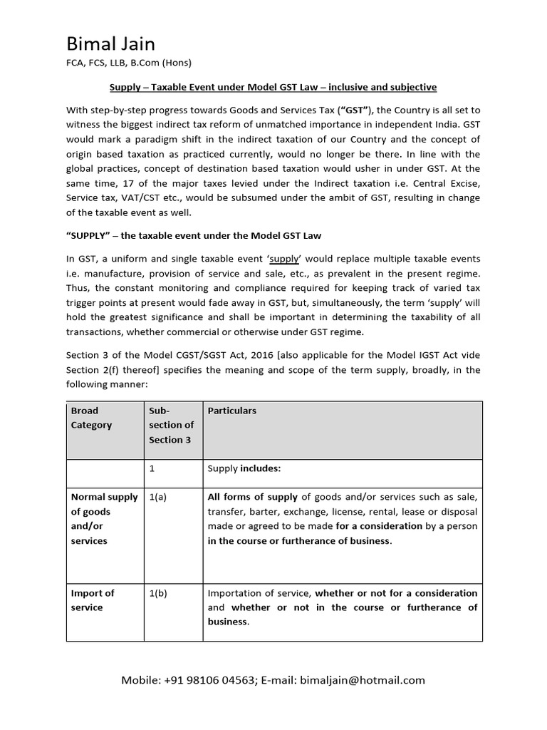 CA Bimal Jain | PDF | Taxes | Indirect Tax