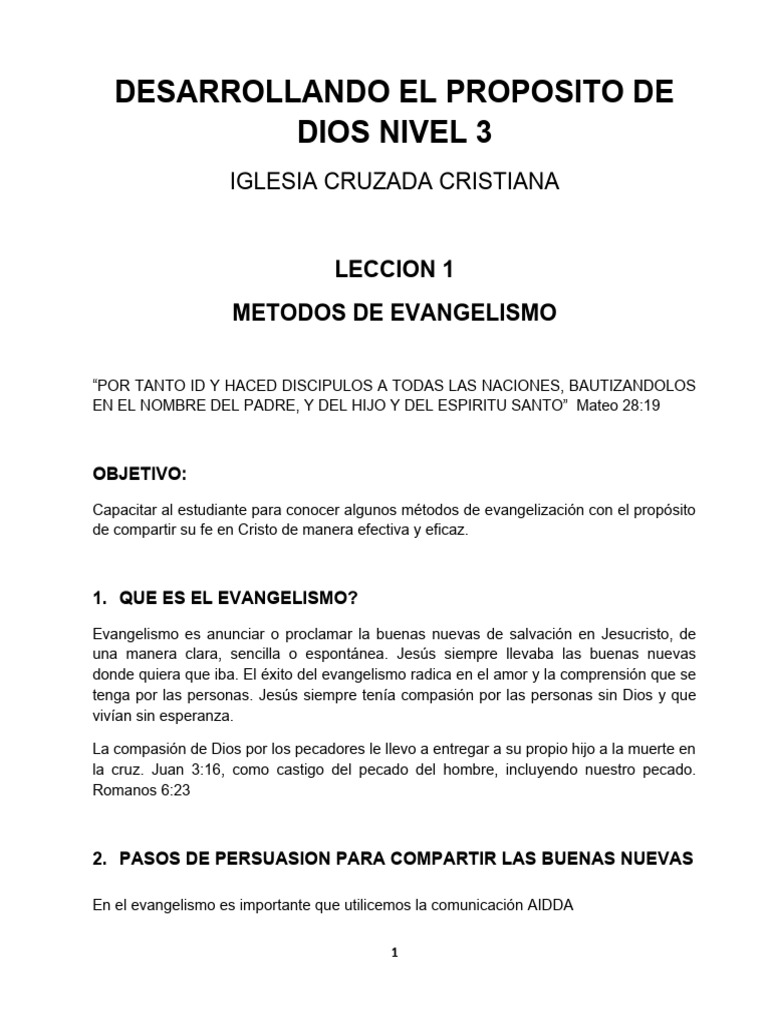 Cartilla Desarrollando El Proposito de Dios 3 | PDF | Jesús | Pablo el apóstol