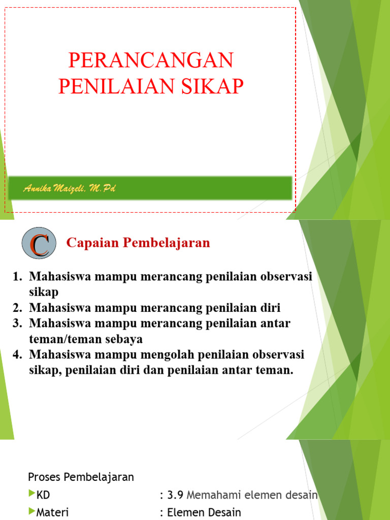 Perancangan Penilaian Sikap | PDF Perancangan Penilaian Sikap | PDF