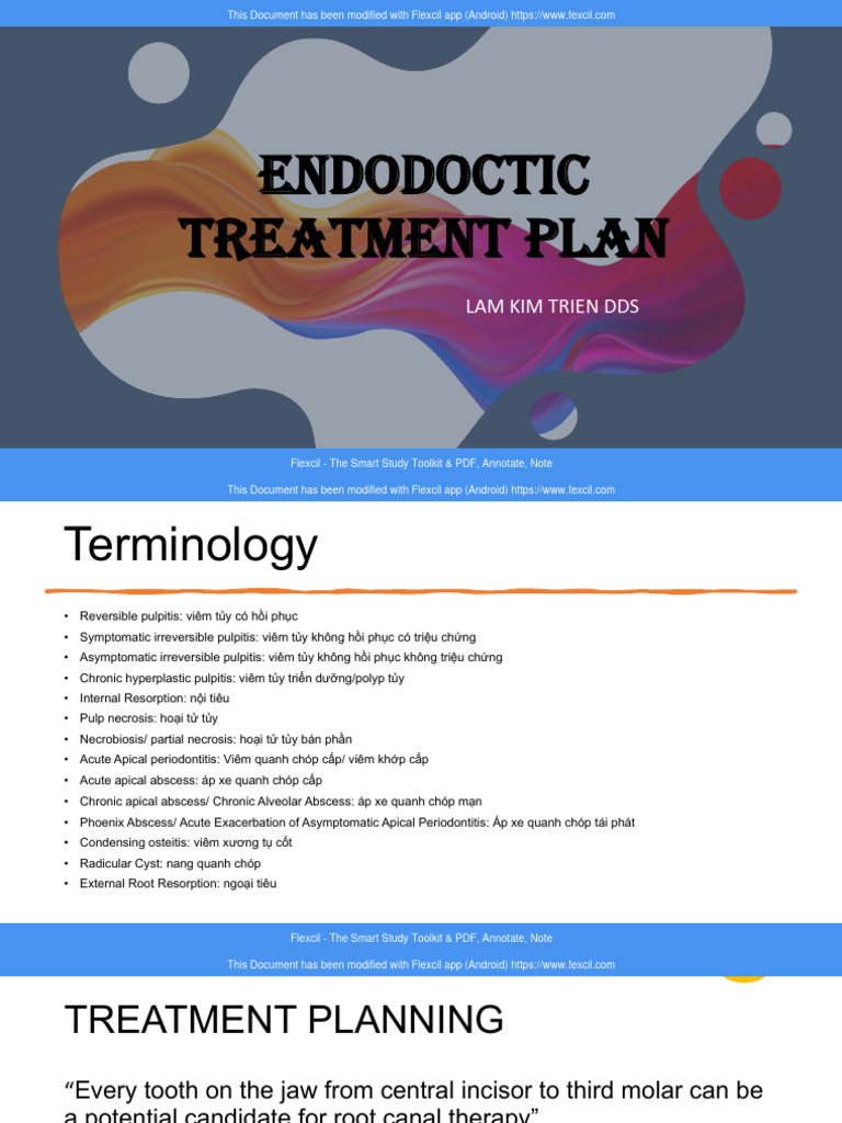 Endodontic Treatment Plan | PDF | Medicine | Health Care