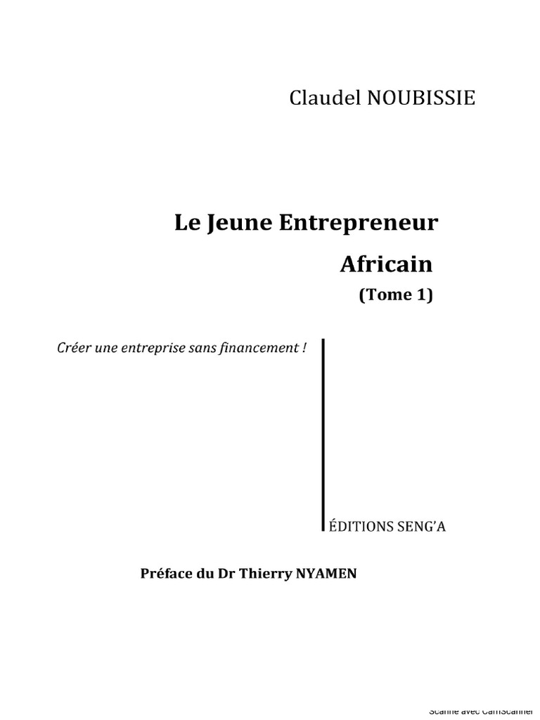 Le Jeune Entrepreneur Africain | PDF