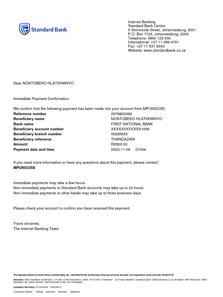 Proof of Payment (2) - Unlocked | PDF | Private Sector | Institutional Investors