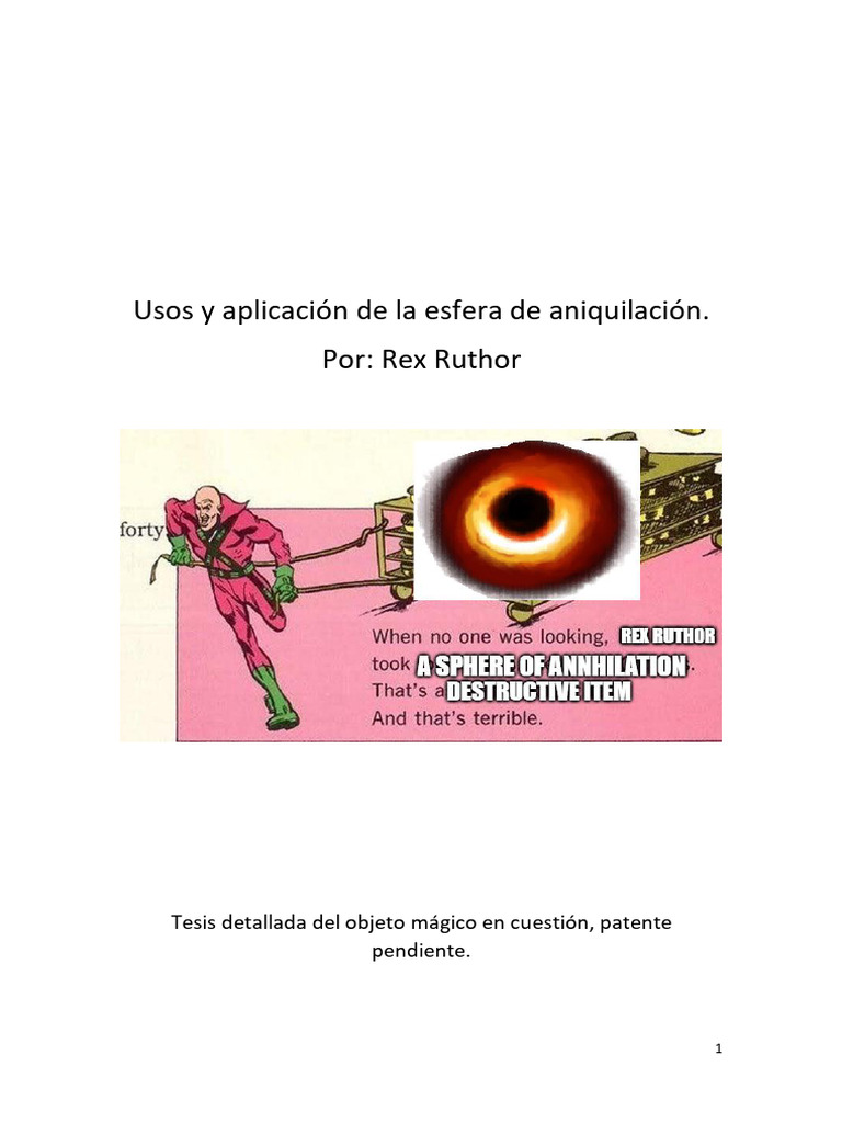 Usos y Aplicación de La Esfera de Aniquilación | PDF | Importar ...