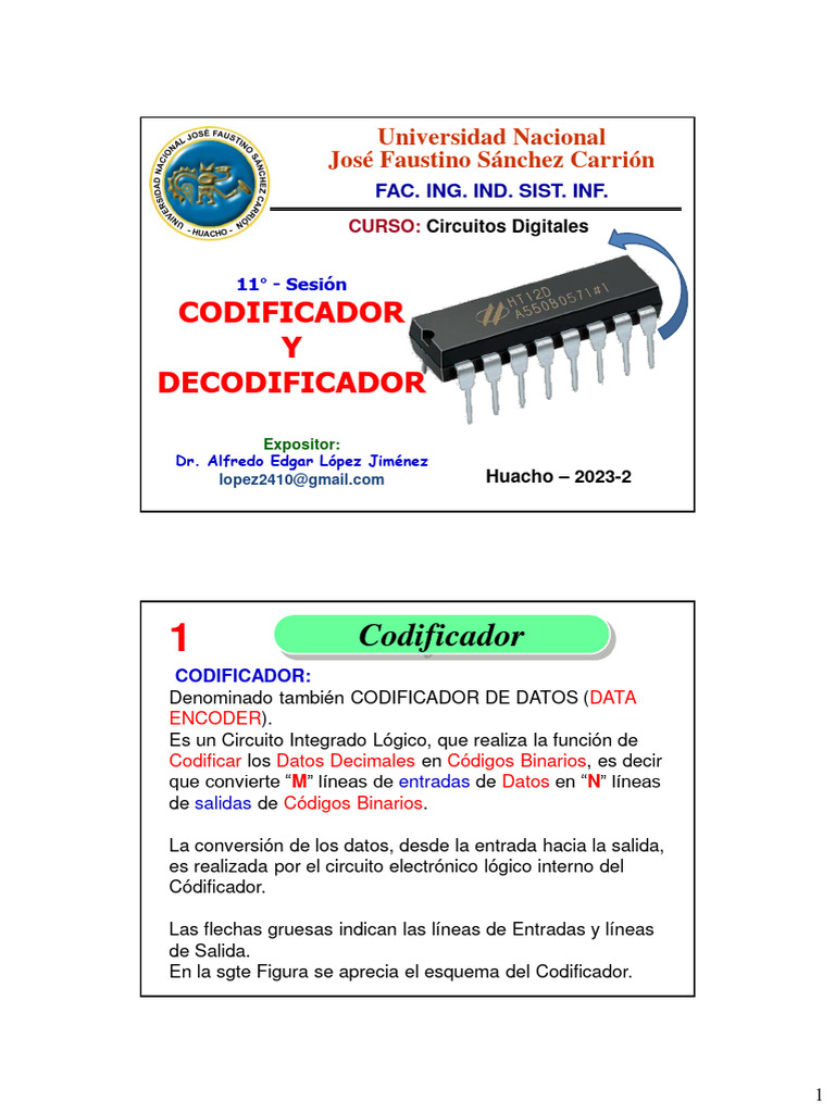 11-Codif y Decodif 2023-2 | PDF | Decimal codificado en binario ...