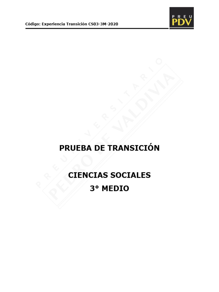 Experiencia Transición CS03 3M 2020 | PDF | Chile | Santiago