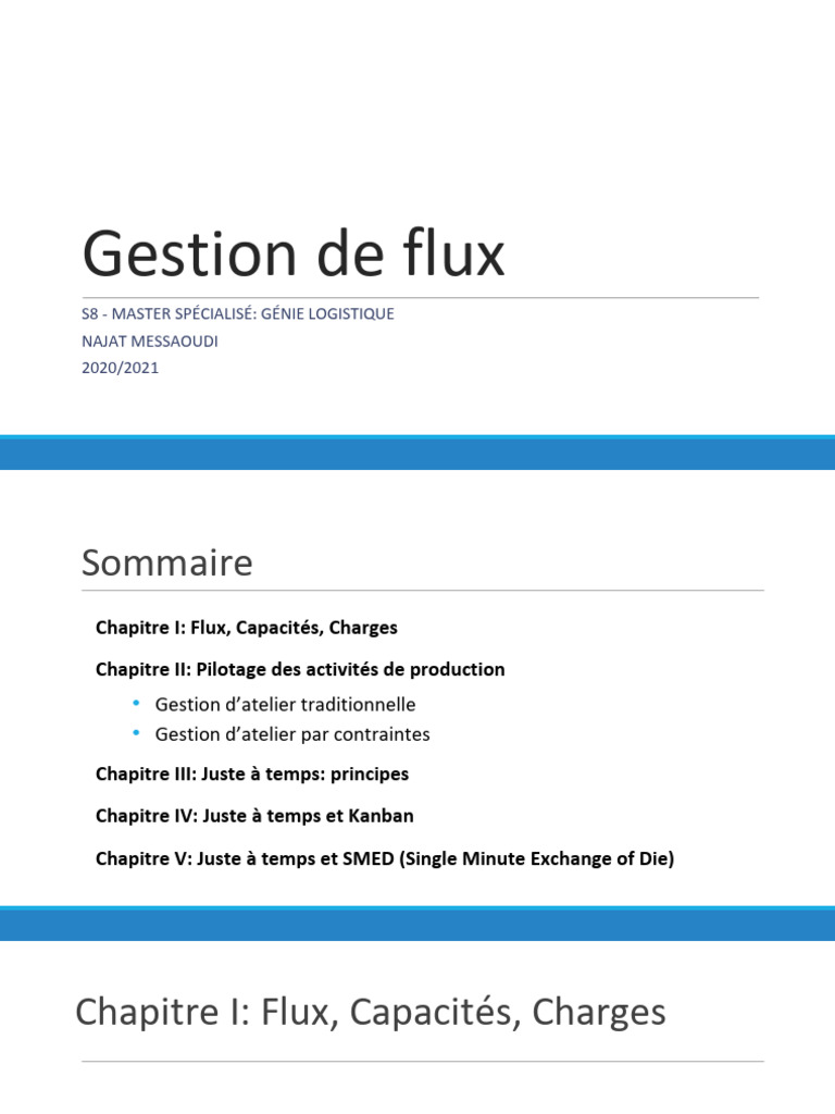 Gestion des Flux en Logistique | PDF | Logistique | Inventaire