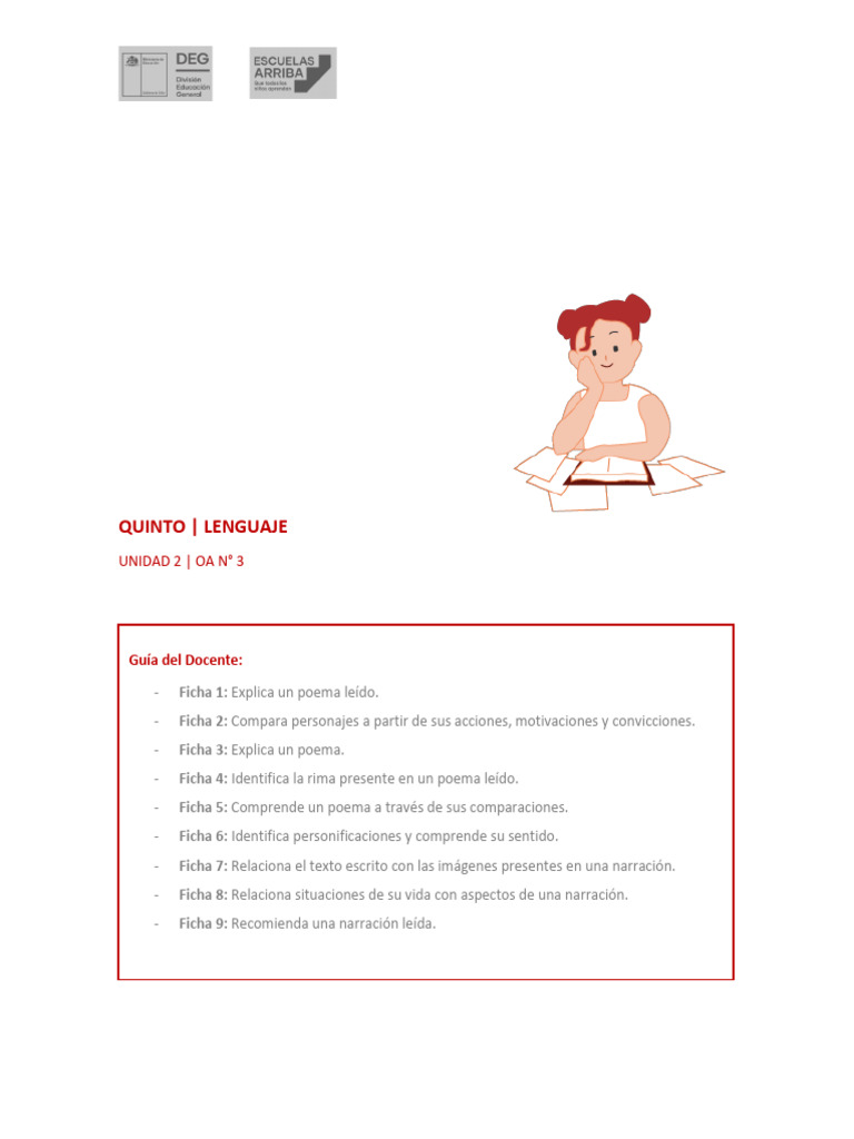 Leng - Unidad2.oa3.quinto - Docente Ok | PDF