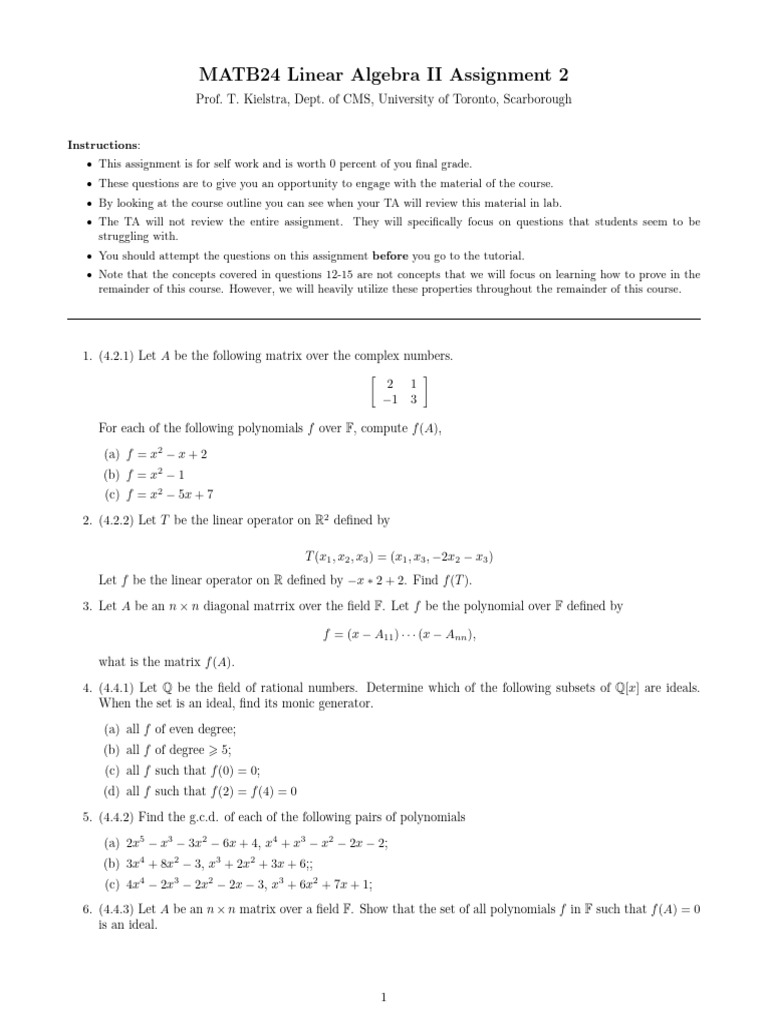 Assignment 2 2 | PDF | Field (Mathematics) | Polynomial
