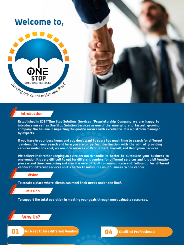 One Stop Solution Services Overview | PDF