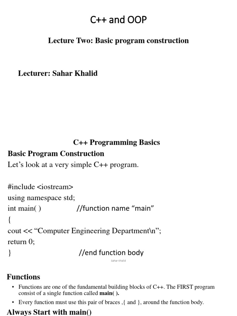 C++ Bascis - Ss | PDF | Variable (Computer Science) | Data Type