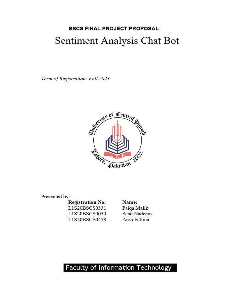 Sentiment Analysis Chatbot | PDF | Artificial Intelligence | Intelligence (AI) & Semantics