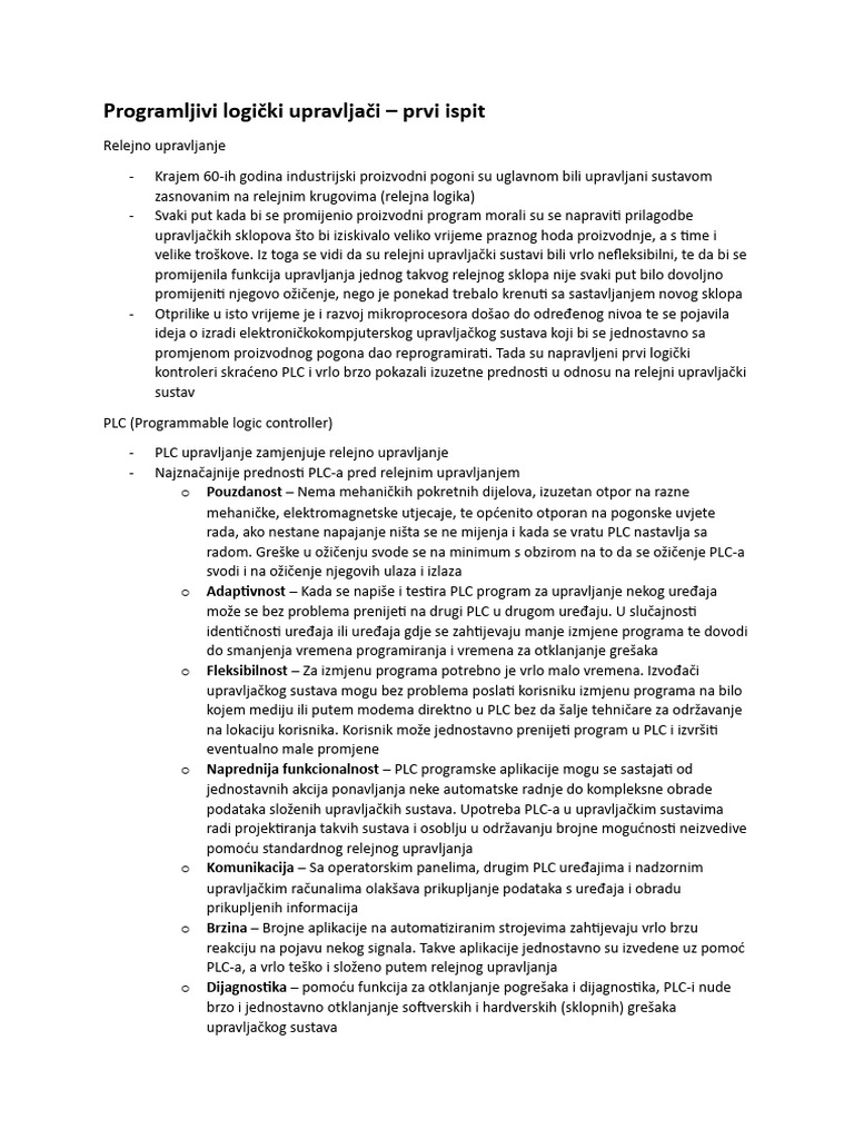 Programljivi Logicki Upravljaci | PDF