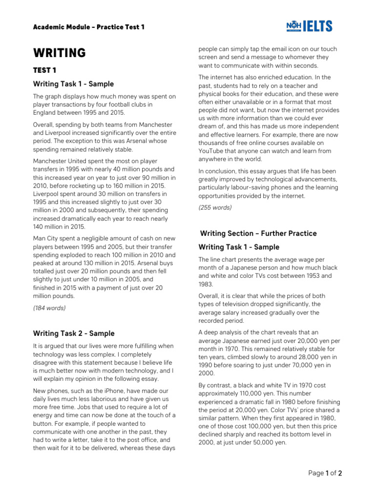 T1 Writing Samples | PDF